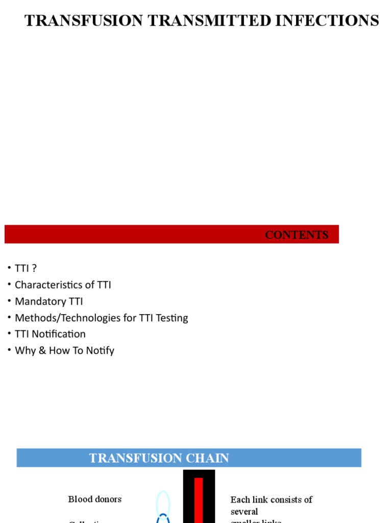 Transfusion Transmitted Infections | PDF | Infection | Elisa