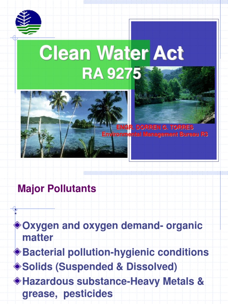 Clean Water Act Dorren | PDF | Clean Water Act | Water Pollution