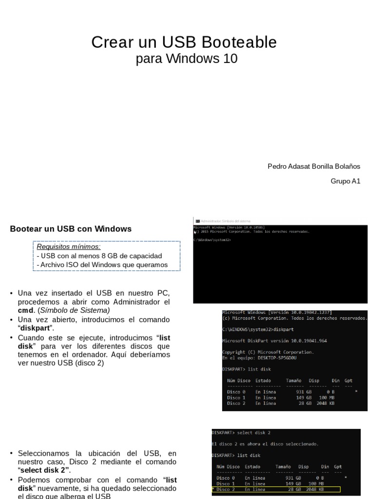 Cómo Hacer Un USB Booteable para Windows - Paso A Paso | PDF | Informática | Hardware de la ...