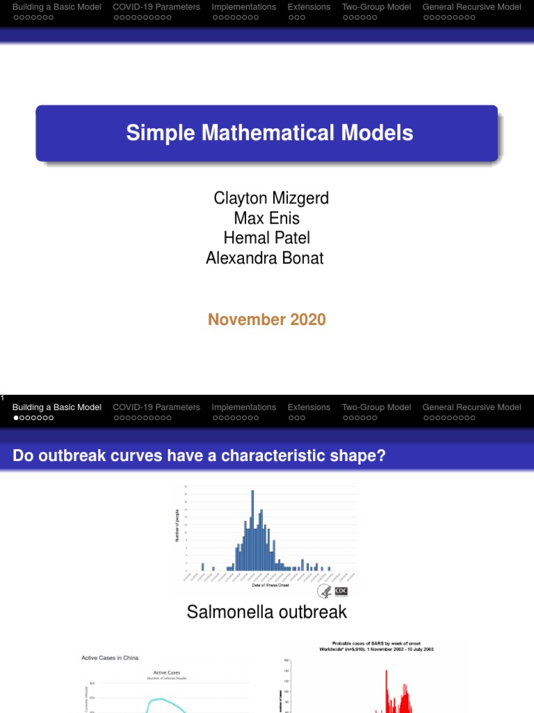 Simple Mathematical Models: Clayton Mizgerd Max Enis Hemal Patel ...