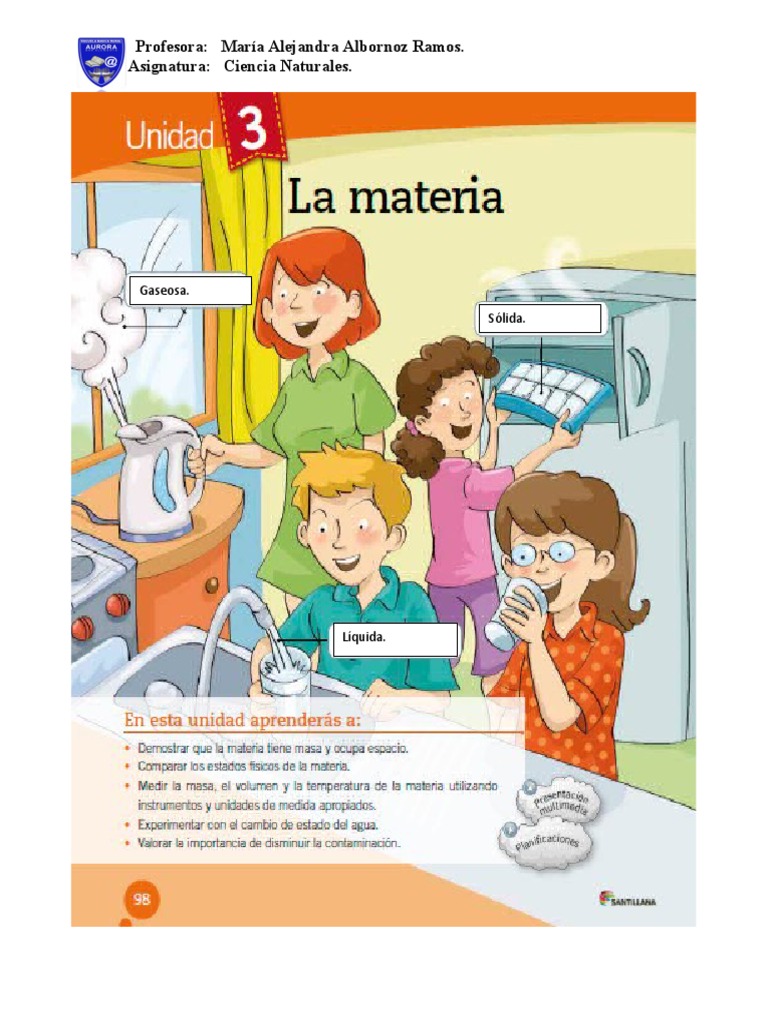 Unidad 3 Materia | PDF | Volumen | Masa