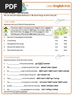 Past Time Words: Grammar Worksheet | PDF | Language Mechanics | Grammar