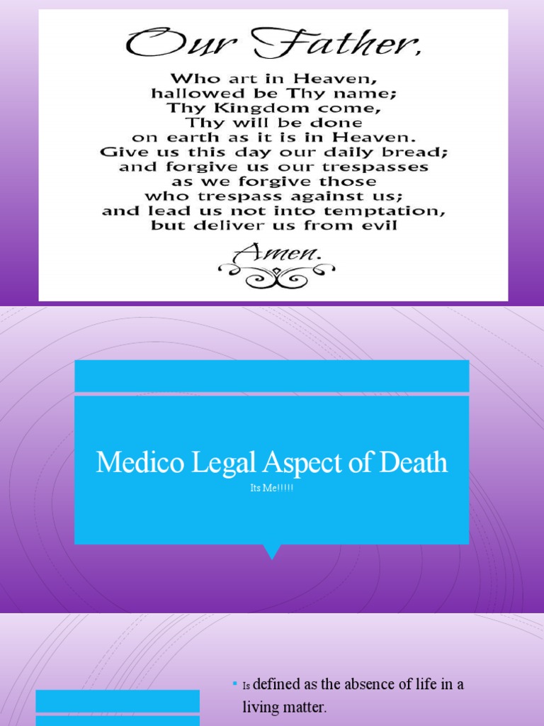 Medico-Legal Aspects of Death Explained | PDF | Death | Decomposition