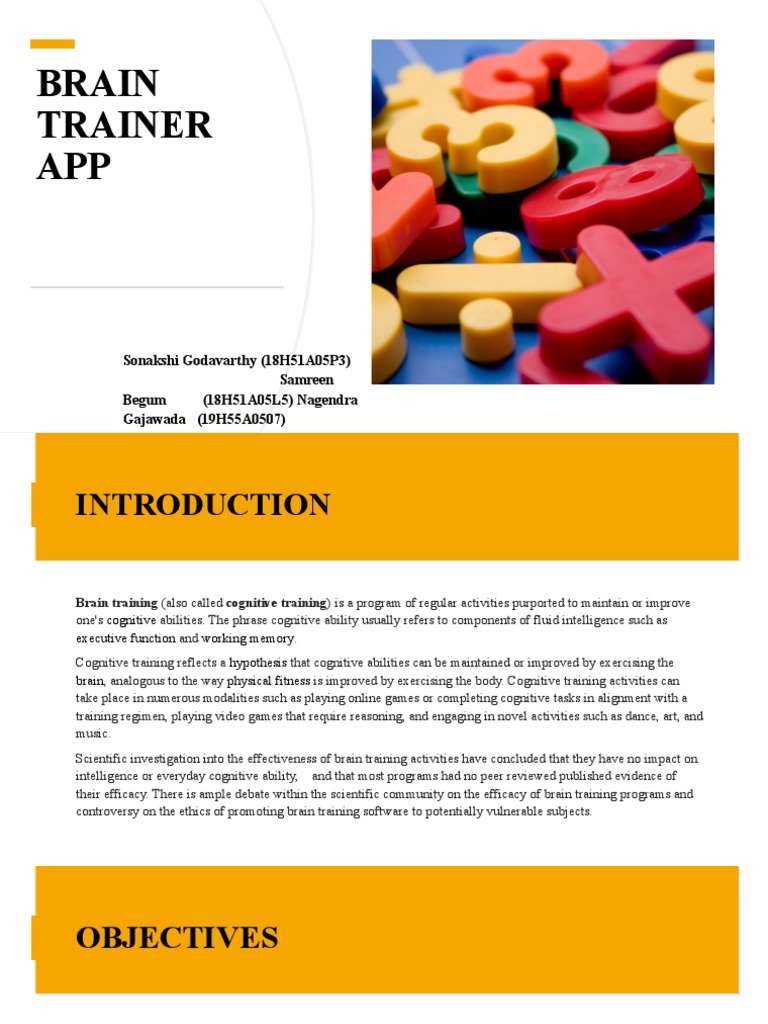 Brain Trainer App | PDF | Cognitive Neuroscience | Neuropsychological ...