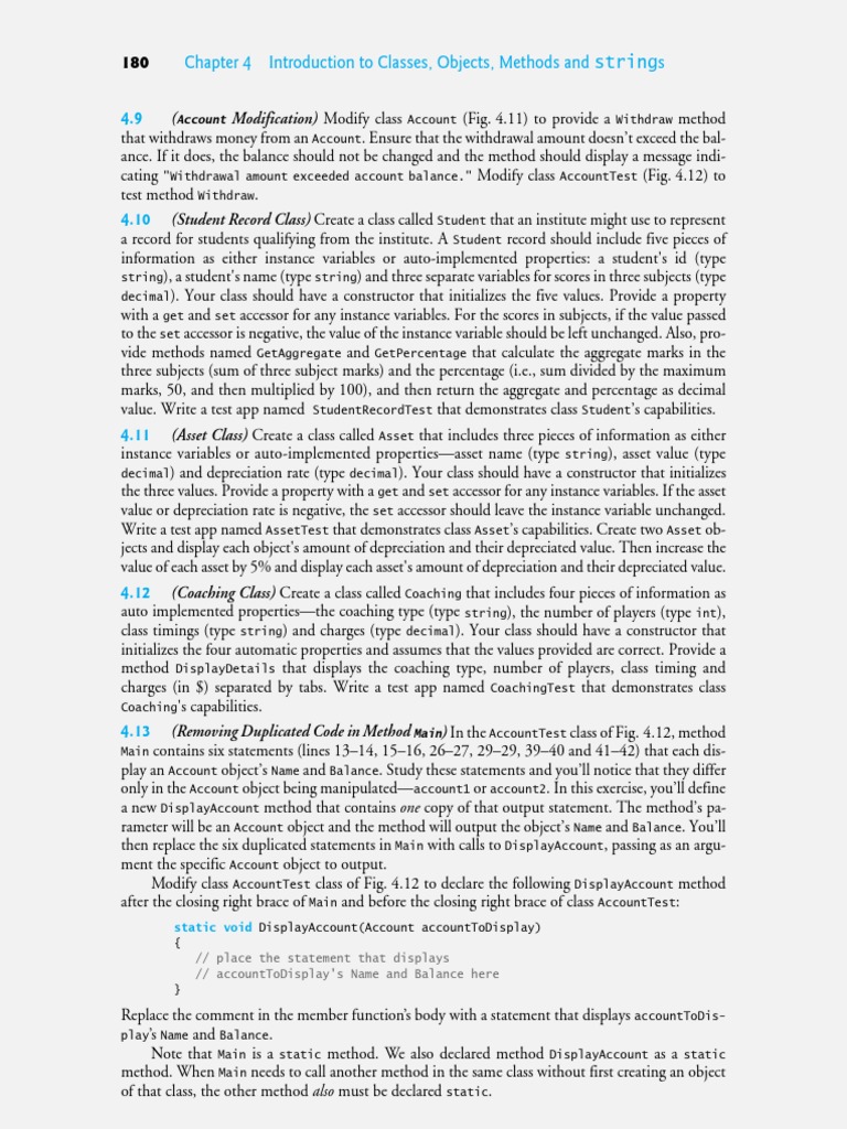 Introduction To Classes Objects Methods And Strings Modification Modify Class Pdf Class