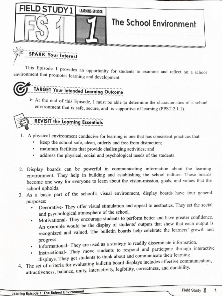 Field Study 1 Episode 1 | PDF