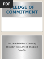Brigada Eskwela Pledge of Commitment | PDF