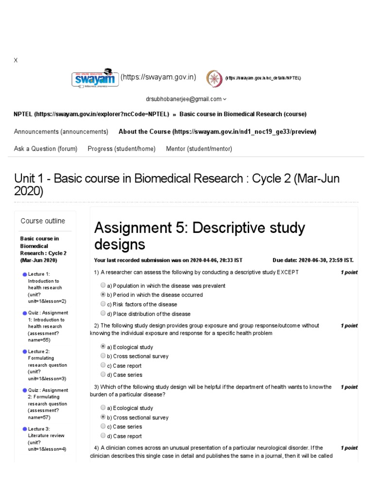 Descriptive Study Designs | PDF | Epidemiology | Experiment