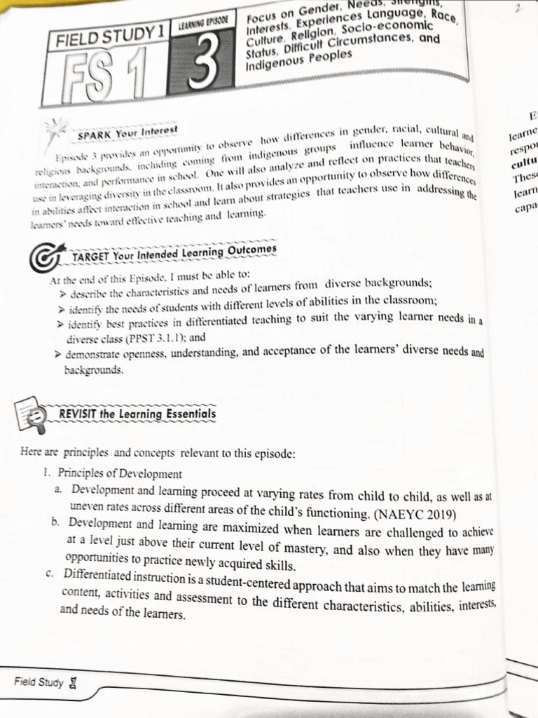 Field Study 1 Episode 3 | PDF