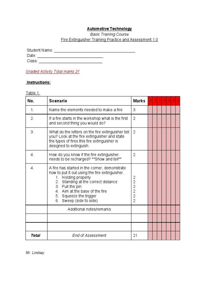 Fire Extinguisher Training Practice and Assessment 1.0 | PDF