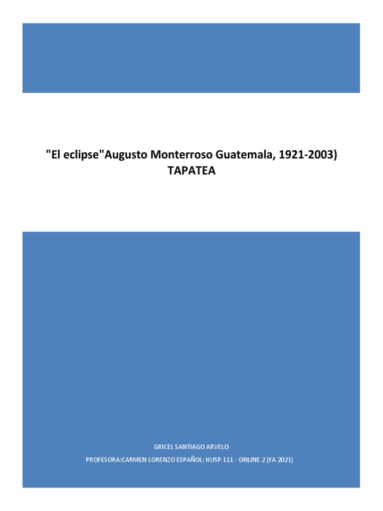 Tapatea. El Eclipse | PDF