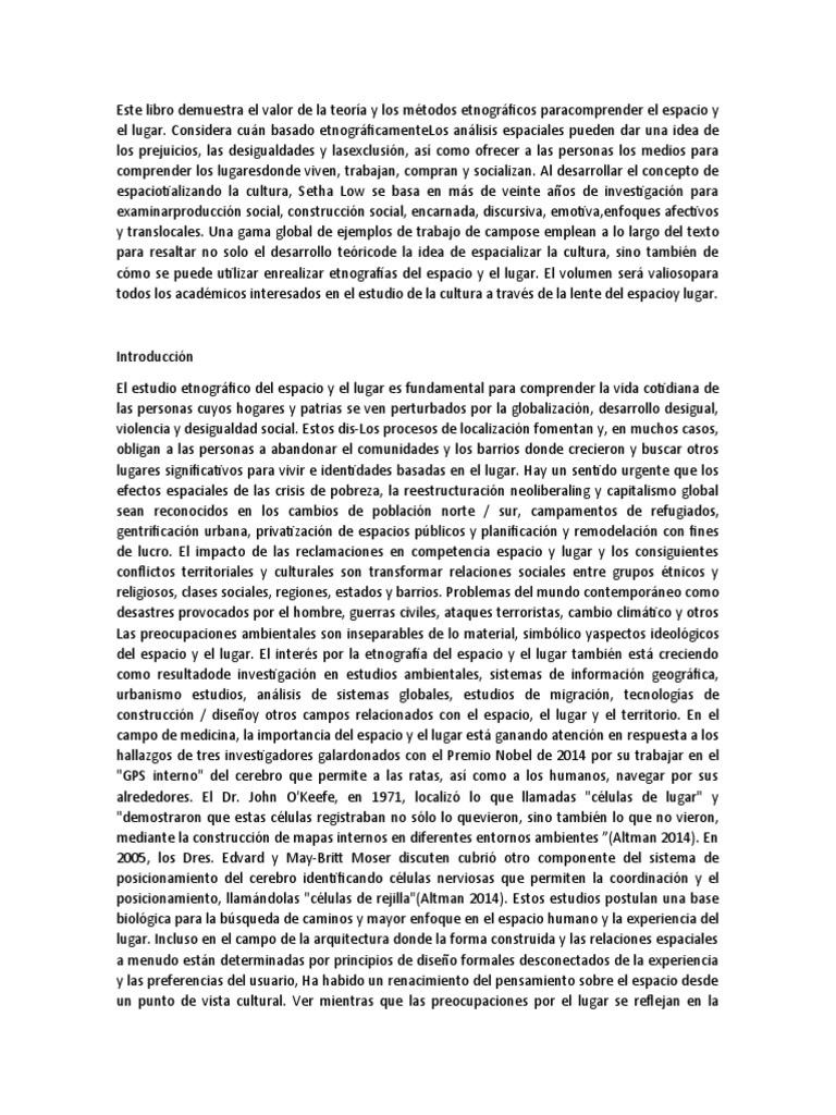 6 Spatializing Culture | PDF | Etnografía | Espacio