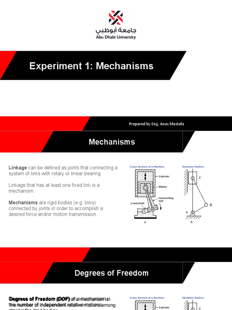 MEC 412 Experiment 1 - Mechanisms | PDF | Mechanical Engineering | Machines