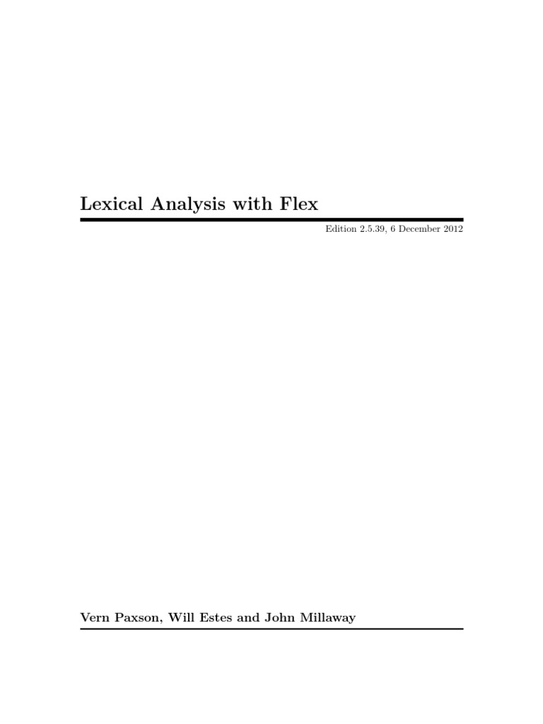 Flex | PDF | Pointer (Computer Programming) | Regular Expression