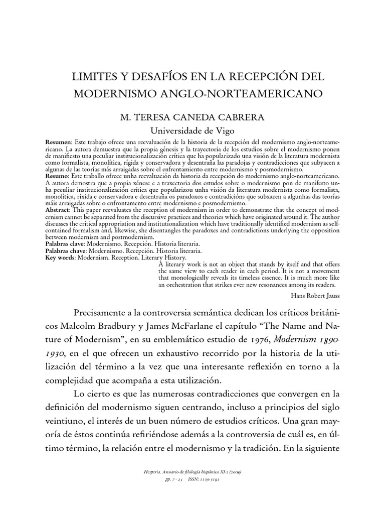 Postmodernidad - Maria Teresa Caneda - Modernismo - Anglo - Americano ...