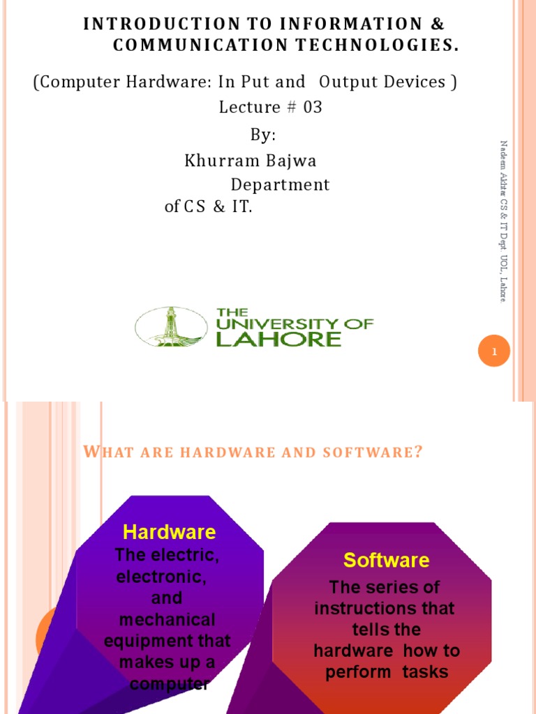 Computer Hardware: Input & Output Devices | PDF | Computer Monitor ...