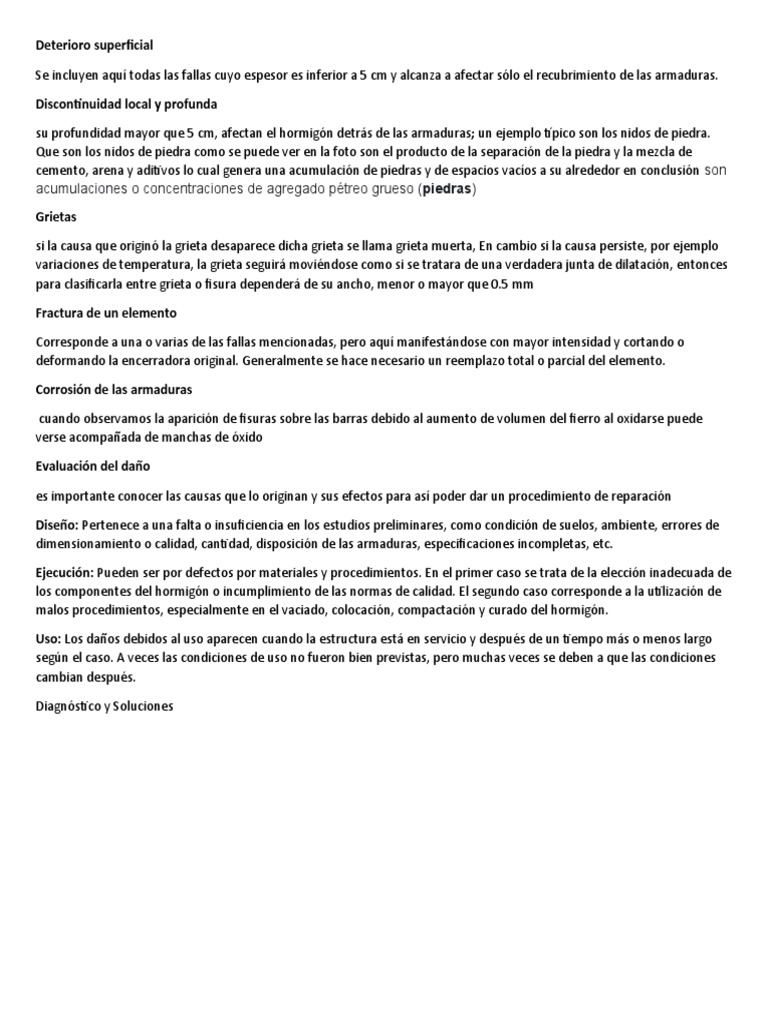 Deterioro Superficial | PDF