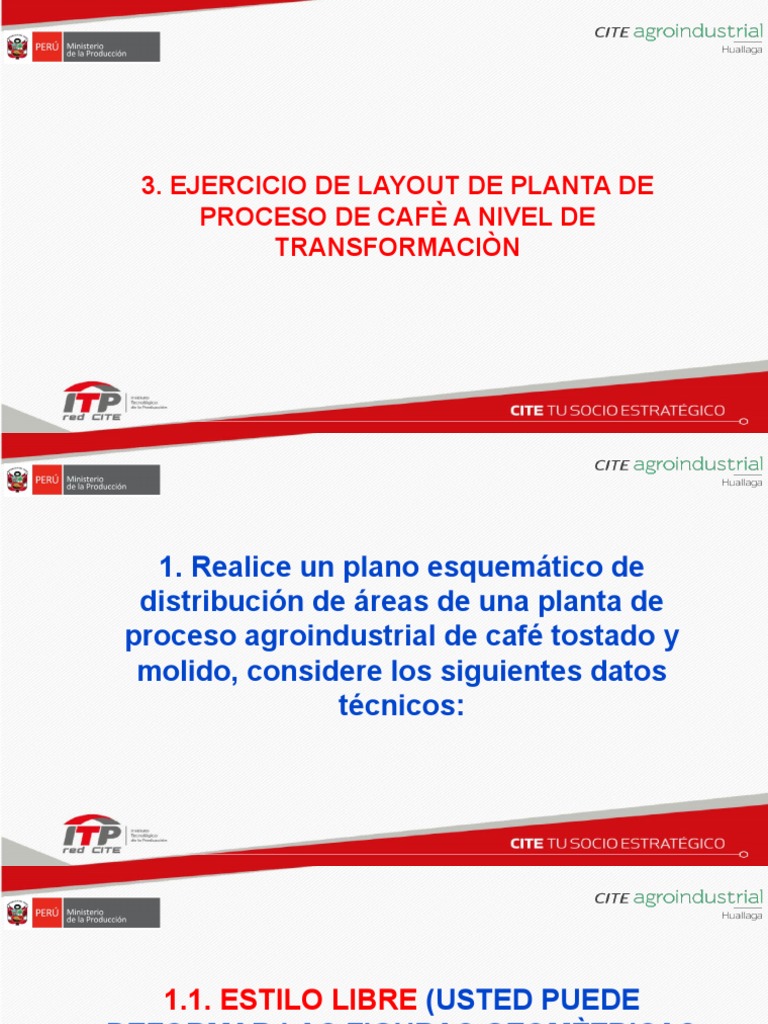 Practicando Layout de Planta de Proceso de Cafè | PDF