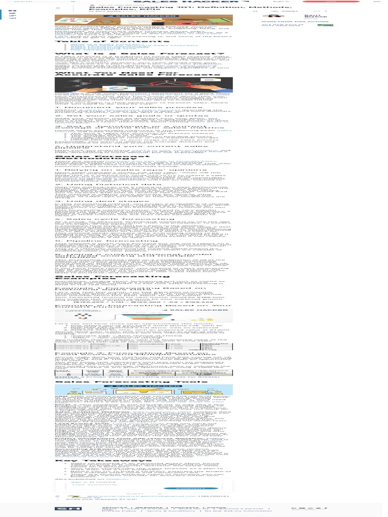 Sales Forecasting Guide Definition Methods And Examples Pdf