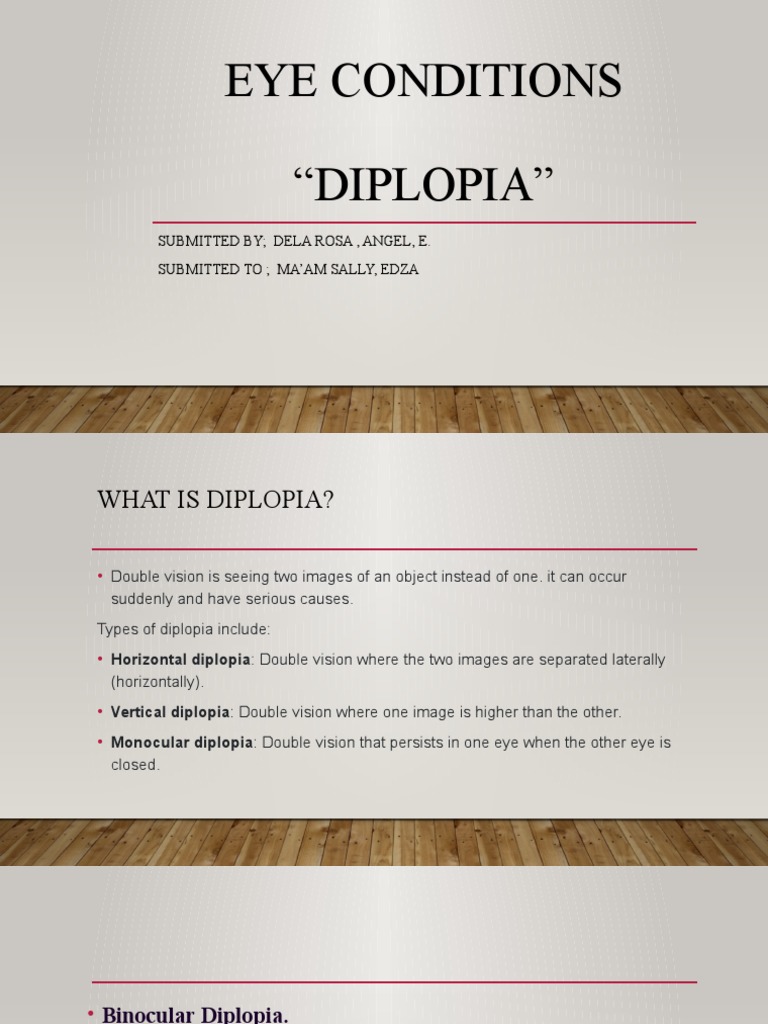 Diplopia Final | PDF | Ophthalmology | Human Eye