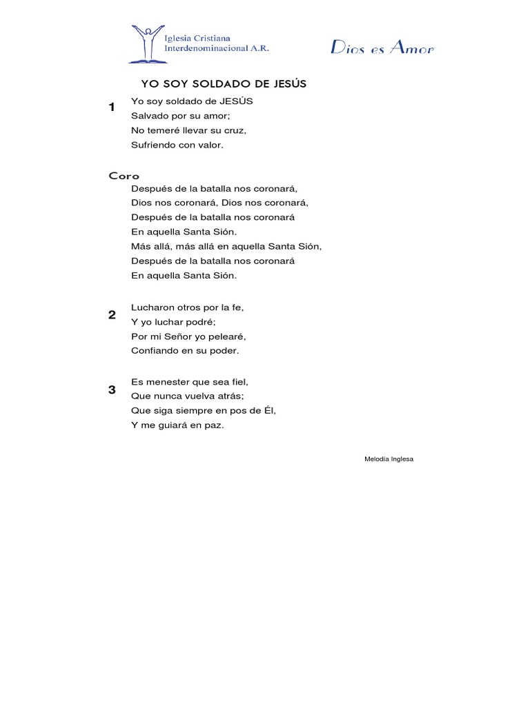 18 Yo Soy Soldado de Jesus | PDF