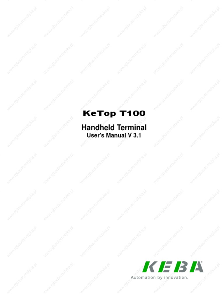 Ketop c100 t2 1384364 72700 0648630 Panel Operatorski Keba Manual | PDF ...