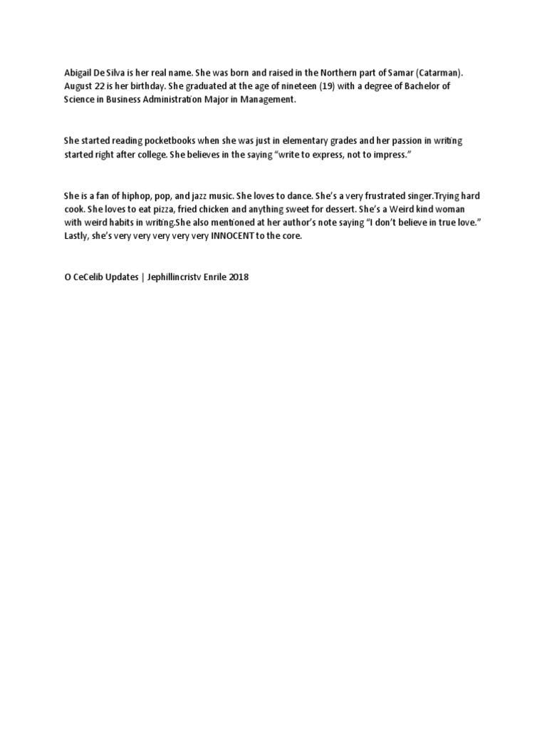 Cecelib Facts To Create Bionote | PDF