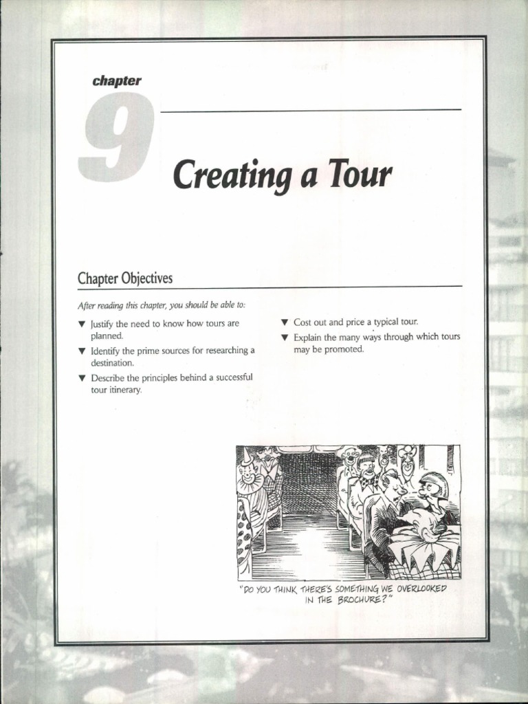 Creating A Tour: Chapter Objectives | PDF | Guide Book | Economies
