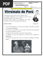 Ficha de Virreinato Del Peru para Segundo de Primaria | PDF