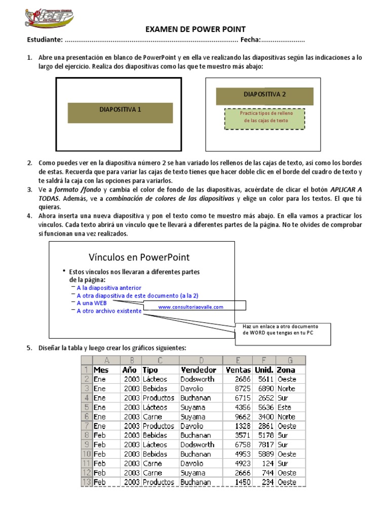 Examen de Power Point | PDF | Microsoft PowerPoint | Software