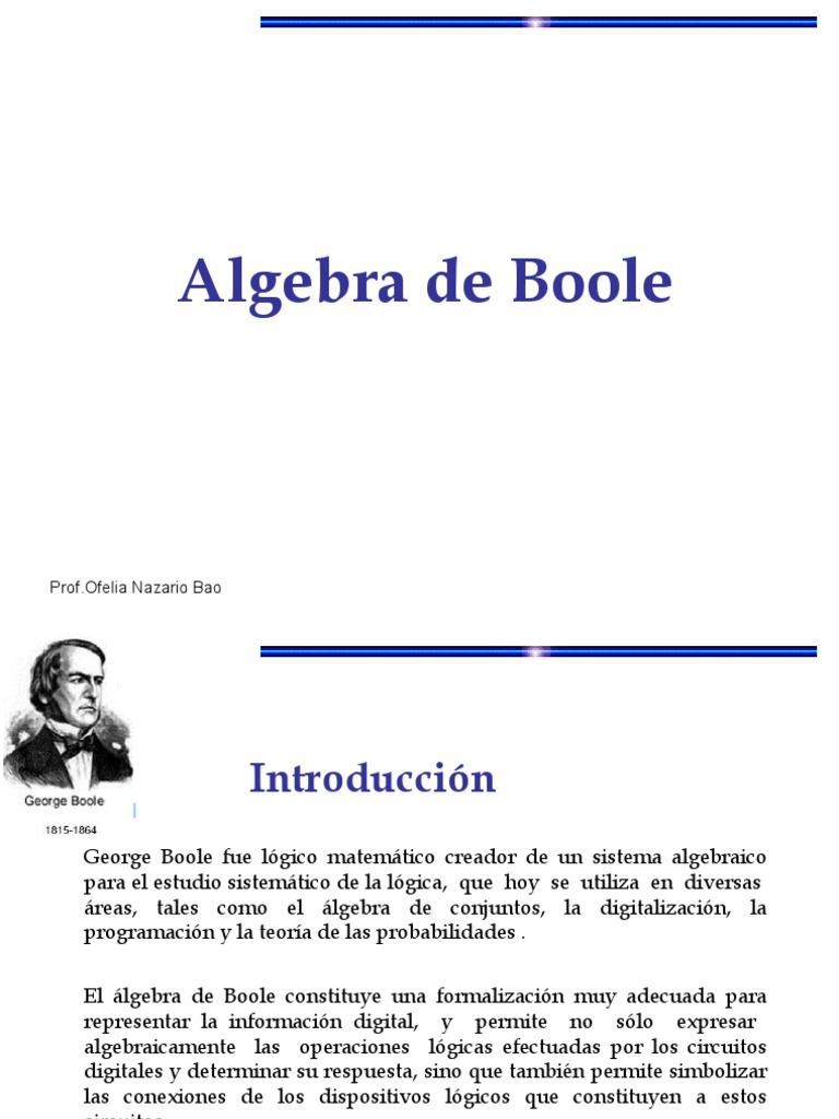 Algebra de Boole | PDF | Álgebra de Boole | Enseñanza de matemática