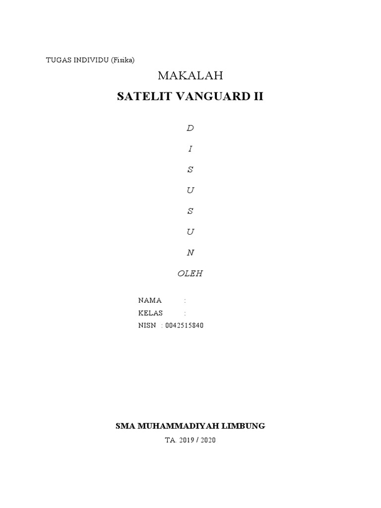 Satelit Vanguard: Penelitian Radiasi Bumi | PDF | Sains & Matematika ...