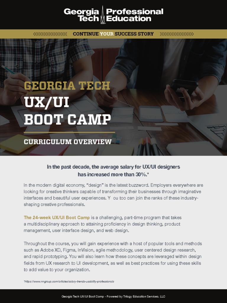Georgia Tech UX UI Boot Camp - Curriculum Overview | PDF | Usability | User Interface