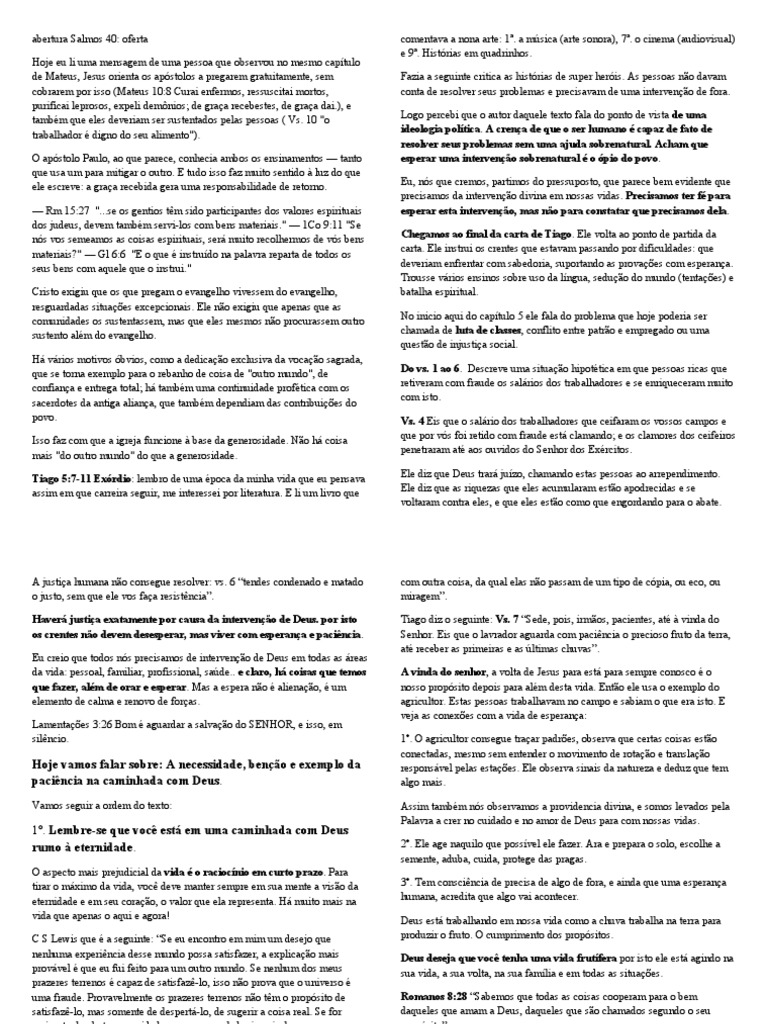 Tiago 5 | PDF | Deus | Jesus