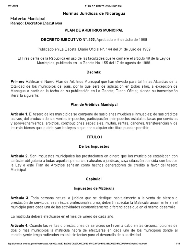 Plan de Arbitrios Municipal | PDF | Impuestos | Multa (pena)