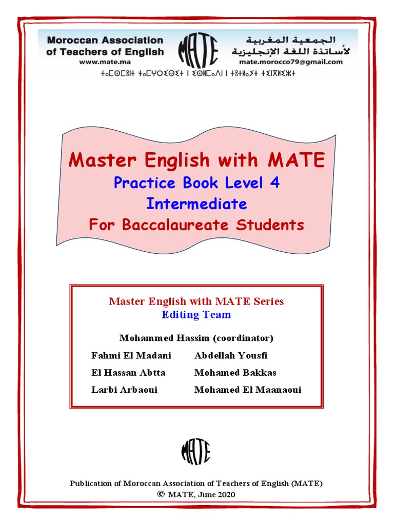 Master English With MATE: Practice Book Level 4 Intermediate | PDF