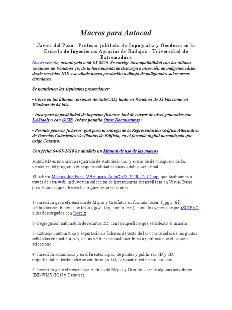 Macros para Autocad | PDF | Cad automático | Informática