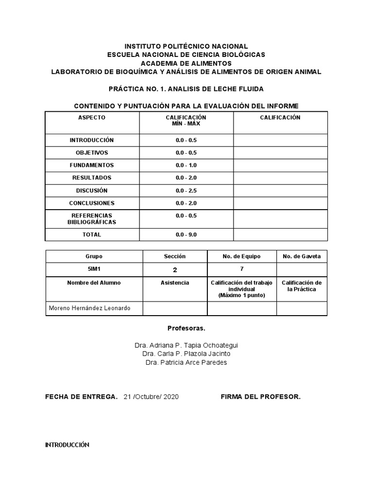 Análisis de Leche Fluida Grado A | PDF | Leche | Química