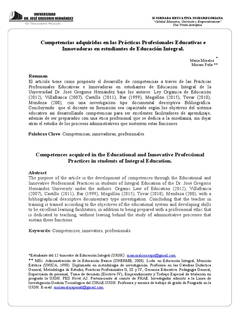 Competencias en Prácticas Educativas | PDF | Plan de estudios | Maestros