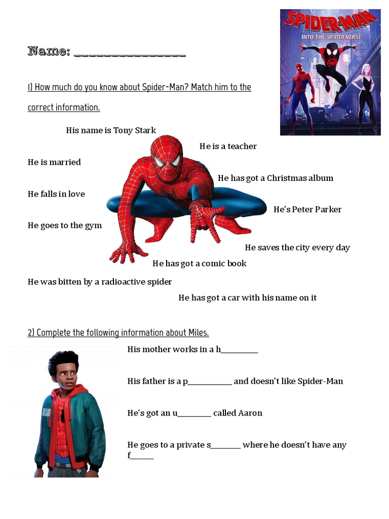 Spider-Man Activities for Kids | PDF | Spider Man