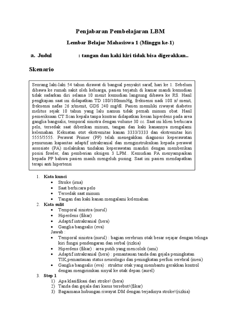 Penjabaran Pembelajaran LBM | PDF