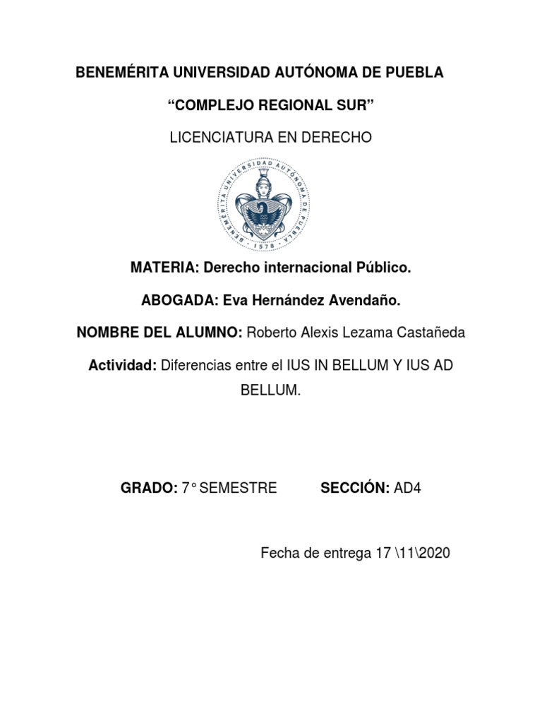 Ius Ad Bellum y Ius in Bellum | PDF | Principios éticos | Crimen y ...