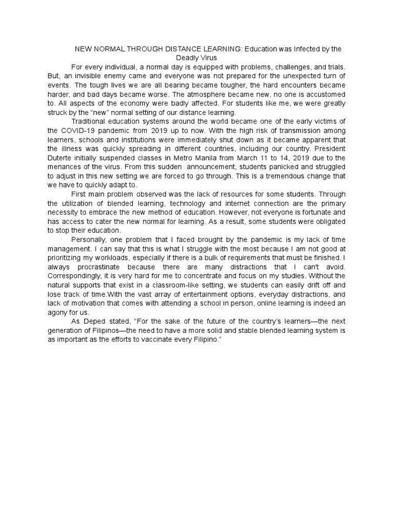 The Struggles of Distance Learning: Lack of Resources, Time Management ...