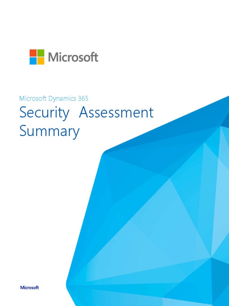 UK G Cloud Dynamics 365 Security Assessment Summary 2019 PDF | PDF ...