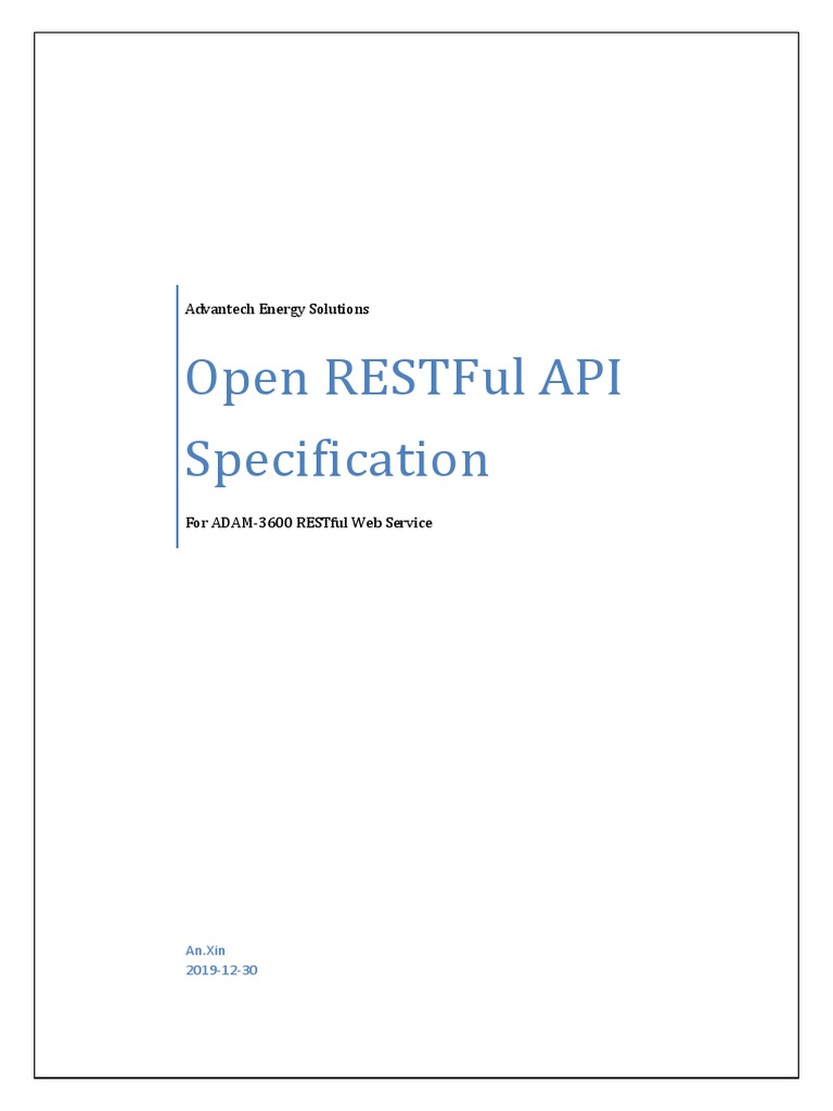 ADAM-3600 RESTful API Specification | PDF | Hypertext Transfer Protocol ...