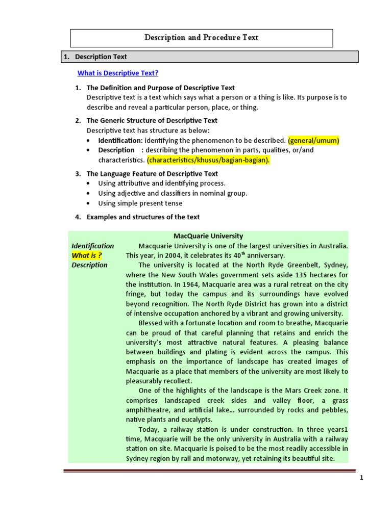 New Example - Chapter 2 Describing Process and Procedure | PDF ...