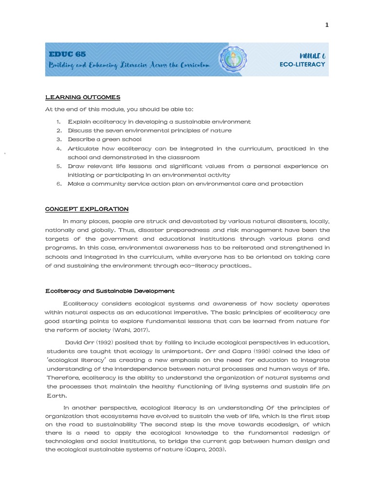 Module 6 | PDF | Sustainability | Learning