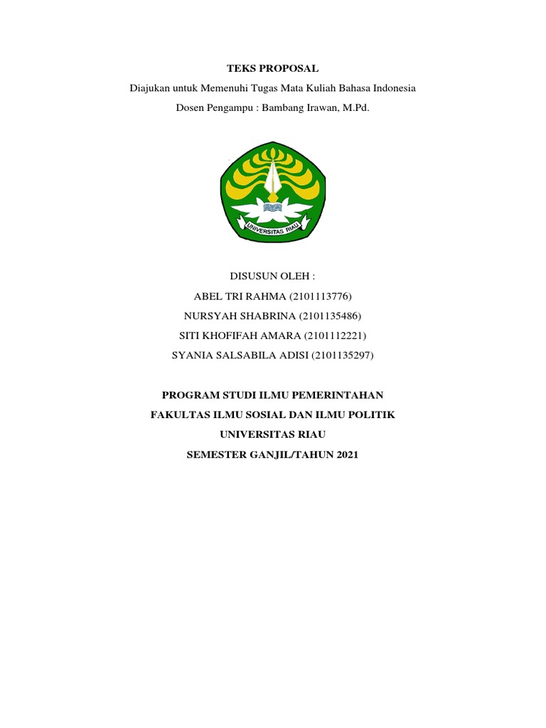Panduan Teks Proposal Lengkap | PDF
