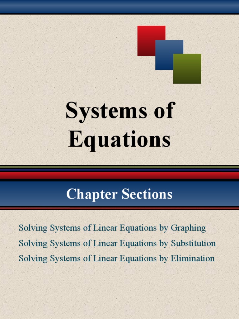 Solving Systems of Linear Equations | PDF | System Of Linear Equations ...