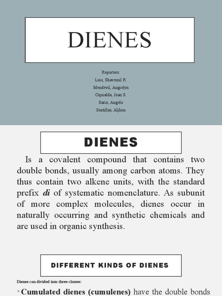 Different Types of Dienes Explained | PDF | Polymers | Copolymer